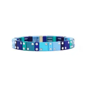 THE LOVERY FINE JEWELRY Domino Stretch Bracelet With Cubic Zirconia - Mist