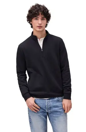 Richer Poorer The Recycled Fleece Quarter Zip - Black