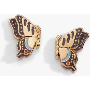 ALEX AND ANI Butterfly Stud Earrings - Gold