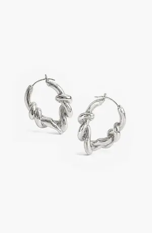 YOJ Knotted Maxi Hoop Earrings
