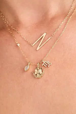 ALEX AND ANI Virgo Zodiac Charm Cluster Necklace