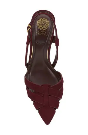 Vince Camuto Marsia Slingback Pointed Toe Pumps - Pomegranate