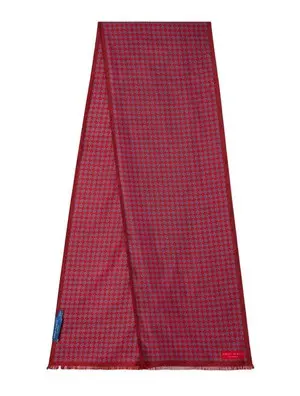 Robert Talbott Niven Houndstooth Scarf - Red