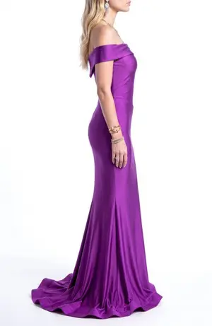 JESSICA ANGEL Mermaid Gown - Plum