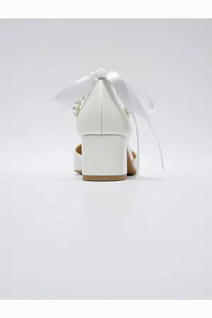 FOREVER & ALWAYS SHOES Evania Block Heel Wedding Pump