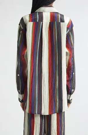 Christopher John Rogers Morris Stripe Button-up Shirt