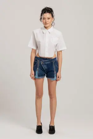 PCFG Free Heaven Denim Shorts With Zip Details