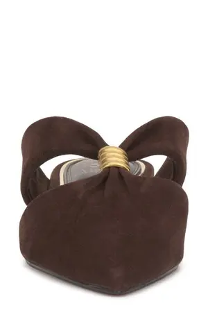 Vince Camuto Vanika Pointed Toe Mule With Criss-cross Straps - Brownie