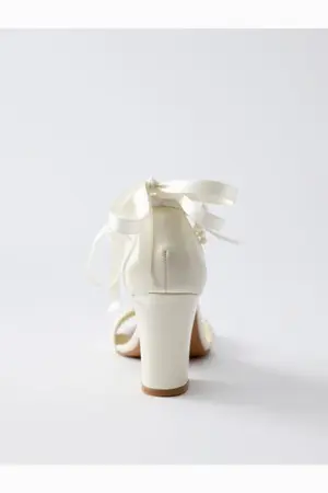 FOREVER & ALWAYS SHOES Elysia Pearl & Lace Wedding Heel