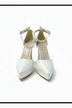 FOREVER & ALWAYS SHOES Forever & Always Aster Pointed Toe Wedding Platform Pumps
