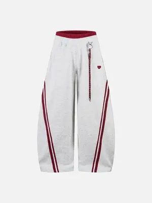 AELFRIC EDEN Baggy Barrel-leg Sweatpants With Color-block Stripes