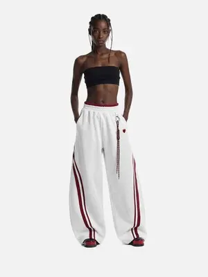 AELFRIC EDEN Baggy Barrel-leg Sweatpants With Color-block Stripes