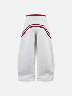AELFRIC EDEN Baggy Barrel-leg Sweatpants With Color-block Stripes