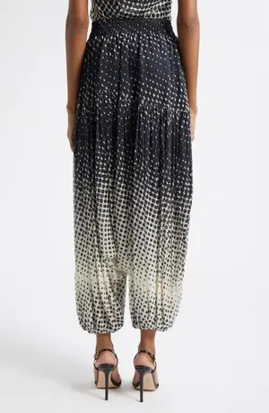 Christopher John Rogers Halftone Wiggle Dot Harem Pants