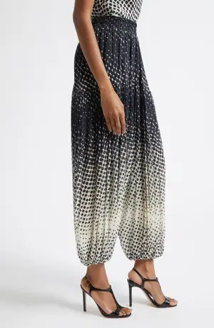Christopher John Rogers Halftone Wiggle Dot Harem Pants
