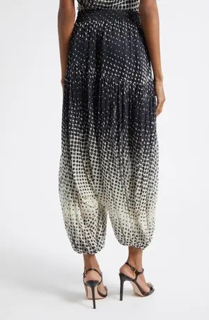Christopher John Rogers Halftone Wiggle Dot Harem Pants