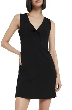 OTTOD'AME Short Dress With Bow - Black