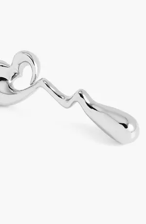 YOJ Agagoi Drop Heart Statement Earrings