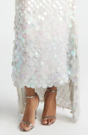 Christopher John Rogers Embellished Step Hem Silk Gown