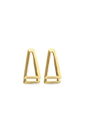 UNODE50 Tone Open Triangle Stud Earrings