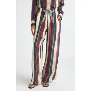Christopher John Rogers Morris Stripe Crinkled Pants - Calla Lily Multi
