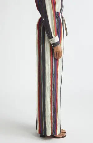 Christopher John Rogers Morris Stripe Crinkled Pants