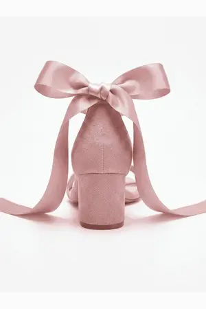 FOREVER & ALWAYS SHOES Rova Bow Block Heel Sandal - Pink