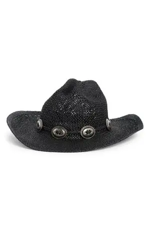 Bp. Boho Straw Cowboy Hat - Black