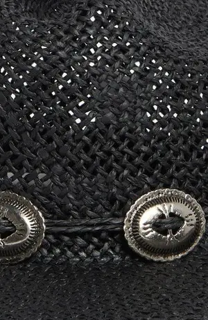 Bp. Boho Straw Cowboy Hat With Concho Trim