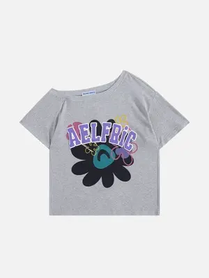 AELFRIC EDEN Flower Off-the-shoulder Tee