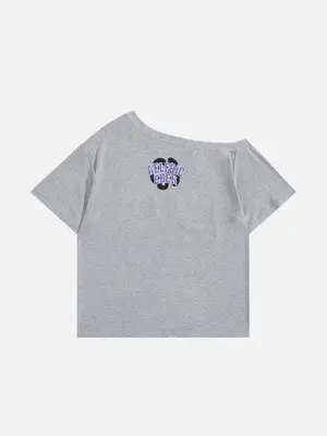 AELFRIC EDEN Flower Off-the-shoulder Tee