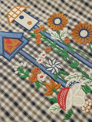 AELFRIC EDEN Plaid Embroidery Shirt
