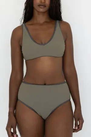 Geode Swimwear Haze Bikini Top - Green