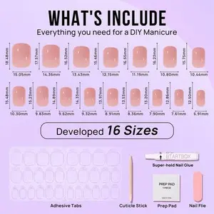 BTARTBOXNAILS Press-on Nails Set Short Square - Cinnamon