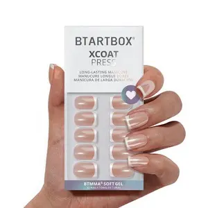 BTARTBOXNAILS Press-on Nails Set Short Square - Evening Attire