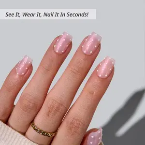 BTARTBOXNAILS Press-on Nails Set Short Square - Sugar Pop