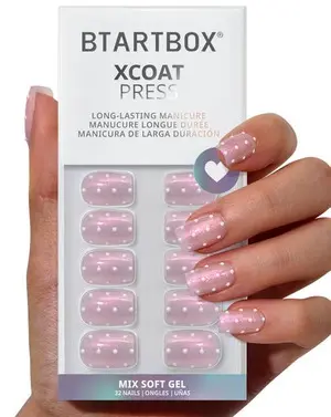BTARTBOXNAILS Press-on Nails Set Short Square - Sugar Pop