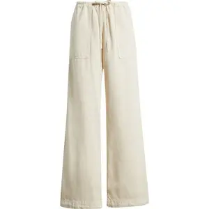 Rag & Bone Claire Cotton Blend Wide Leg Pants - Sand