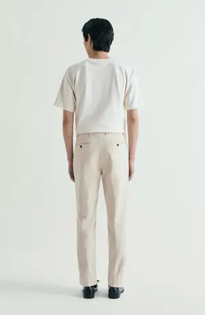 SCALPERS Cotton Blend Front Darts Pants - Beige