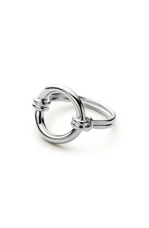 ANA LUISA Remi Statement Ring With Rhodium Plating - Silver