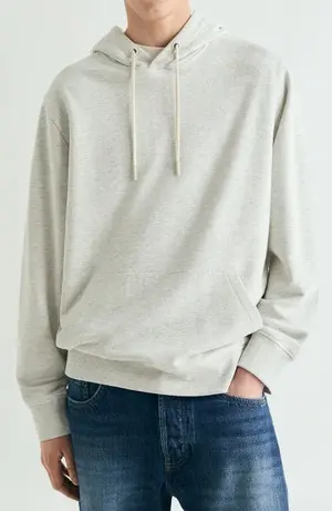 SCALPERS Embroidered Cotton Hoodie - Greymelange