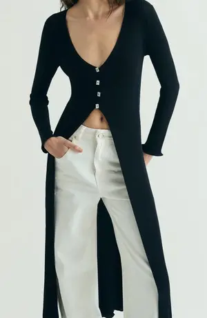 SCALPERS Long Knit Cardigan
