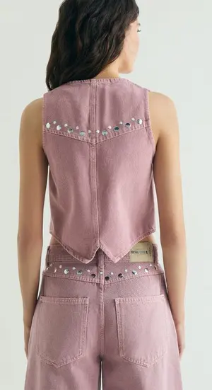 SCALPERS Denim Studs Vest