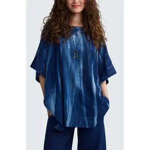 LUUKAA Quinn Batik-effect Back-button Tunic - Candy Sky