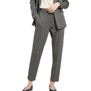 OTTOD'AME Patterned Ankle-length Trousers - Blue