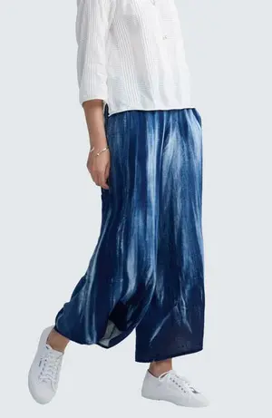 LUUKAA Skylar Batik-effect Wide-leg Pants