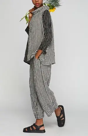 LUUKAA Illustra Checkered And Striped Blended
