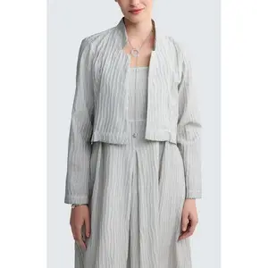 LUUKAA Ivelle Garment-dyed Bolero Jacket - Ash Grey