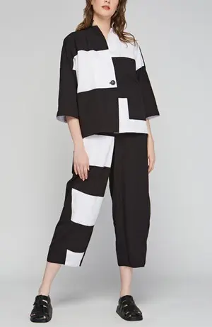 LUUKAA Thessaly Poplin Jacket With Horizontal Coupes