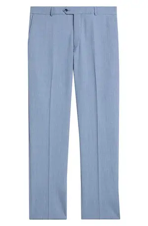 Berle Lightweight Mesh Weave Wool Dress Pants - Blue Mix